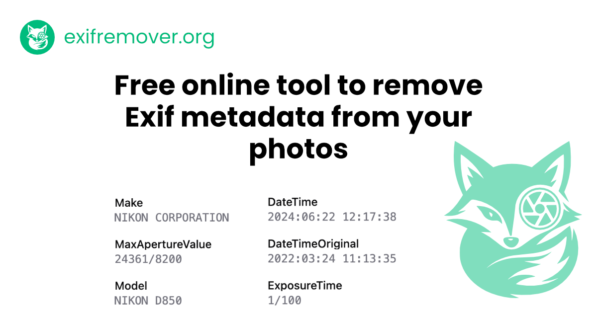 EXIF Remover | Remove Metadata from Images & Protect Your Privacy